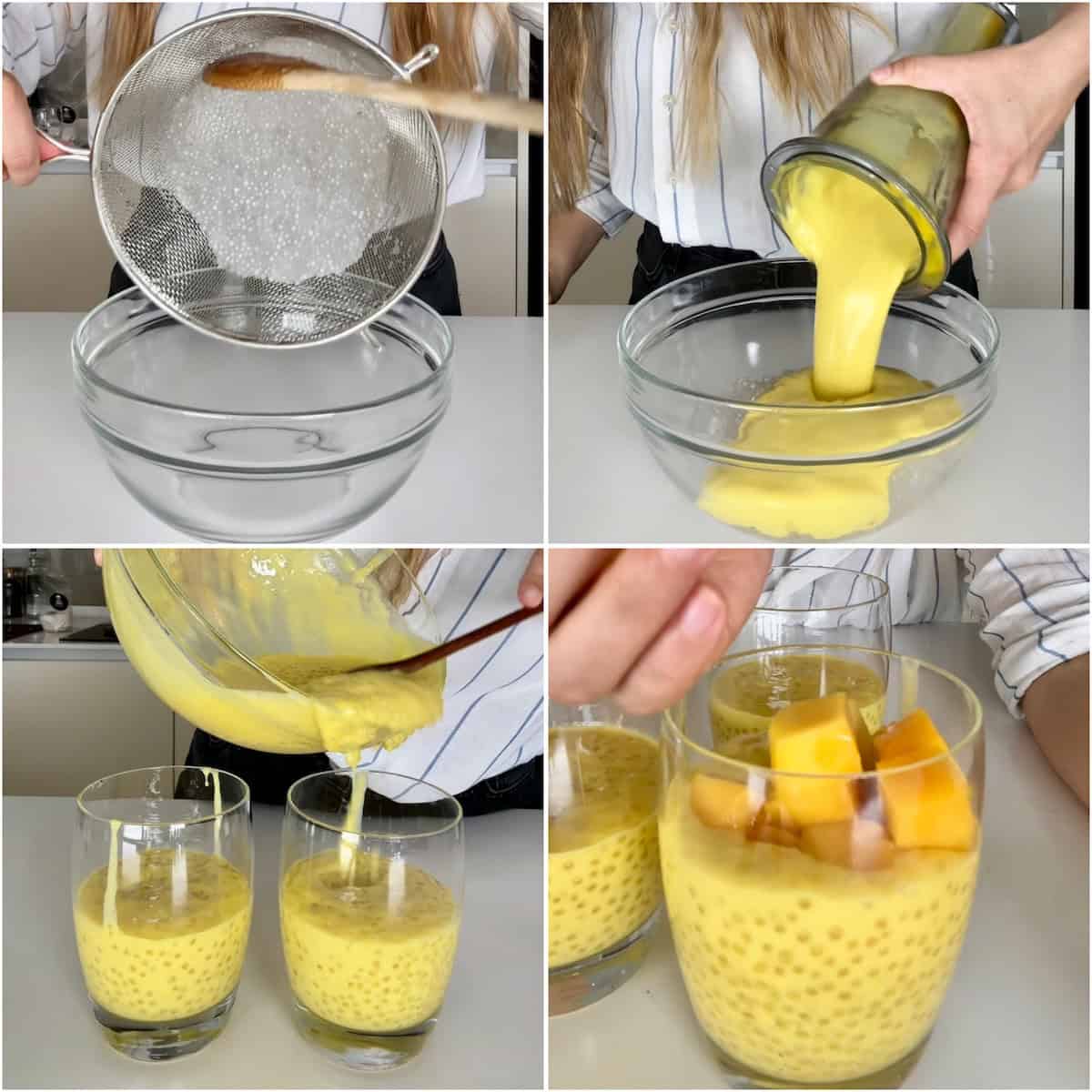 How To Make A Mango Sago Recipe, Mango Sago Pudding